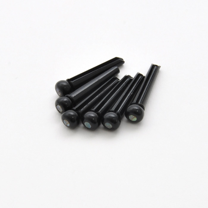 Plastik Bridge Pins, schwarz | Archtop, Jazz | Stege, Saitenhalter ...